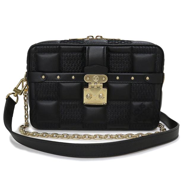 （未使用　展示品）ルイ ヴィトン LOUIS VUITTON トロカ PM 2way チェーン ショルダー ハンドバッグ 斜め掛け ラムスキン レザー ダミエジャイアント ノワール ブラック 黒 ゴールド金具 M59116