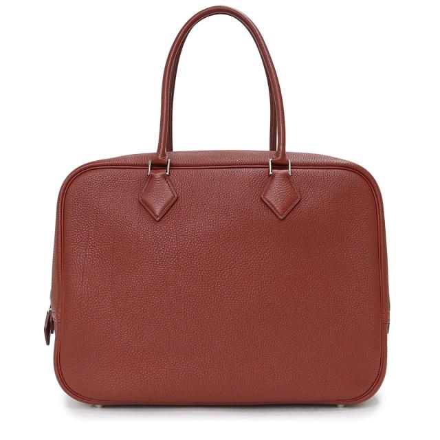 （中古）エルメス HERMES プリュム 32 ハンドバッグ トゴ レザー Rouge vif ルージュヴィフ レッド 赤 シルバー金具 □F刻印 箱付