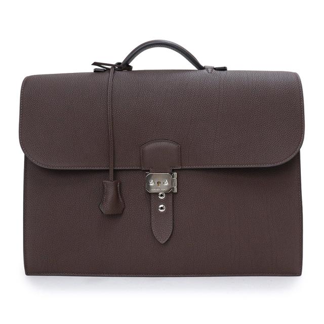 （未使用保管品）エルメス HERMES サック ア デペッシュ 38 ブリーフケース 書籍鞄 ビジネス ハンドバッグ トゴ レザー  カカオ ブラウン シルバー金具 □R刻印