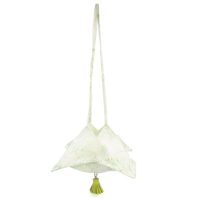 （未使用　展示品）エルメス HERMES プティアッシュ petit h ミノディエール カルメン ショルダーバッグ シルク100％ アニューミロ ラムスキン レザー ホワイト グリーン ライム イエロー 箱付