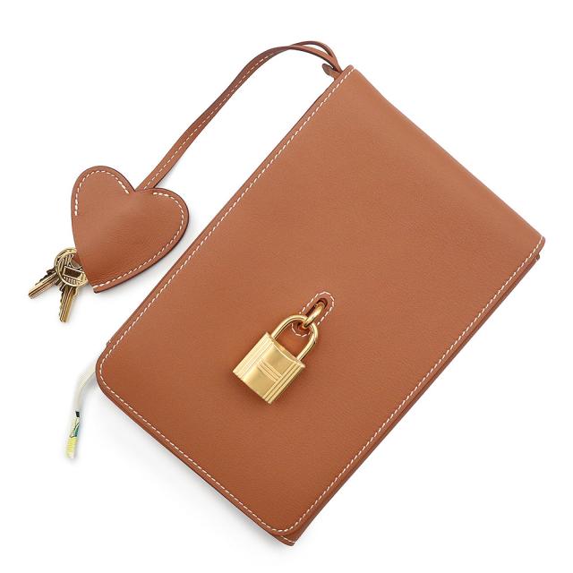 （新品・未使用品）エルメス HERMES カルネ シークレット ANCRES アンクル ノート 手帳カバー ヴォースイフト レザー シルク ゴールド チャイ クレ ブラウン ゴールド金具 W刻印 箱付