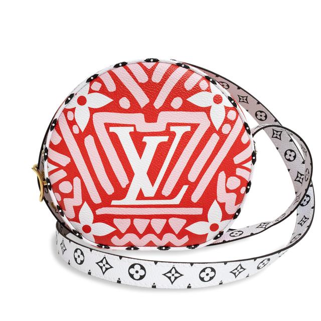 （未使用　展示品）ルイ ヴィトン LOUIS VUITTON ボワット シャポー スープル LVクラフティ ショルダーバッグ 斜め掛け モノグラム コーティングキャンバス レッド ピンク ホワイト ゴールド金具 M45364