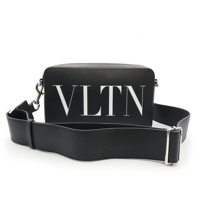 （未使用　展示品）ヴァレンティノ ガラヴァーニ Valentino Garavani VLTN 2WAY クラッチ ショルダーバッグ 斜め掛け カーフスキン レザー ブラック シルバー金具 3Y2B0704WJW