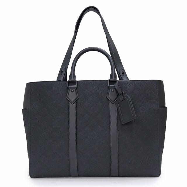 （未使用　展示品）ルイ ヴィトン LOUIS VUITTON サックプラ 24H 2WAY ダブルハンドル トートバッグ モノグラムトリヨン レザー ノワール ブラック ブラック金具 M21865