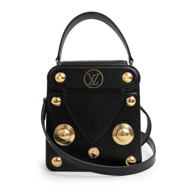 （未使用　展示品）ルイ ヴィトン LOUIS VUITTON Sロック XL 2Way ショルダー ハンドバッグ 斜め掛け カーフスキン レザー ブラック ゴールド金具 M82214