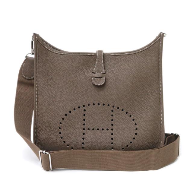 （未使用　展示品）エルメス HERMES エブリン エヴリン 3 トロワ PM 29 ショルダーバッグ 斜め掛け トリヨンクレマンス レザー エトゥープ エトープ グレージュ シルバー金具 B刻印