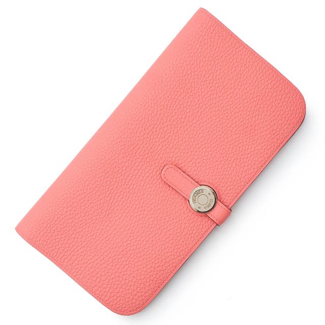 （新品・未使用品）エルメス HERMES ドゴン ロング レクトヴェルソ 二つ折り長財布 トゴ レザー ローズキャンディ ピンク シルバー金具 T刻印