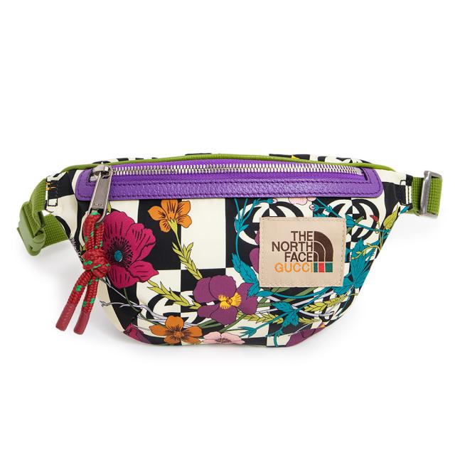 （未使用　展示品）グッチ GUCCI THE NORTH FACE x GUCCI ノースフェイスコラボ ベルト ウエスト ボディバッグ 斜め掛け ナイロン レザー マルチカラー アンティークシルバー金具 650299