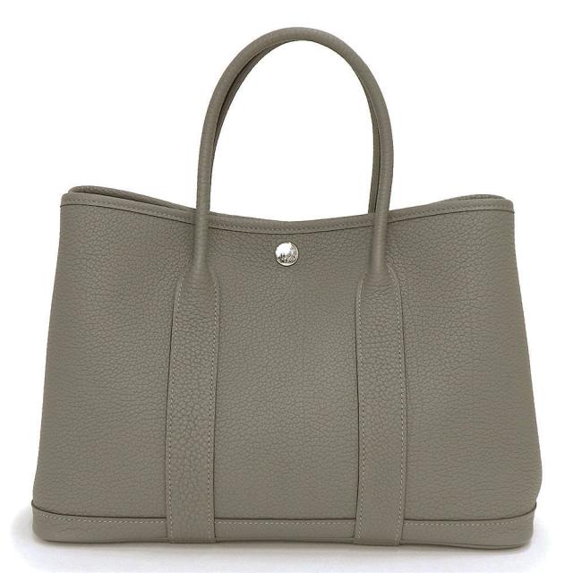 （新品・未使用品）エルメス HERMES ガーデンパーティ TPM 30 ハンドバッグ ネゴンダ レザー グレー グリメイヤー シルバー金具 U刻印