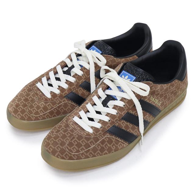 （未使用保管品）グッチ GUCCI adidas アディダス コラボ GAZELLE ガゼル スニーカー シューズ 靴 27cm スウェード レザー ブラウン ブラック 707847