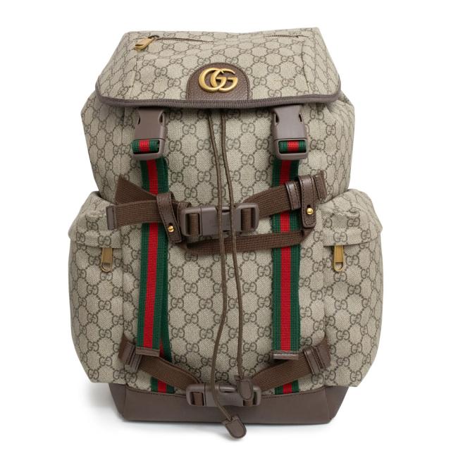 （未使用　展示品）グッチ GUCCI スケートボード バックパック リュック デイパック GGスプリームキャンバス レザー ベージュ ブラウン アンティークゴールド金具 690999