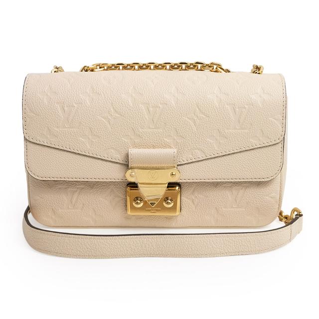 （未使用　展示品）ルイ ヴィトン LOUIS VUITTON マルソー チェーン ショルダーバッグ 斜め掛け モノグラムアンプラント レザー クレーム ゴールド金具 M46201