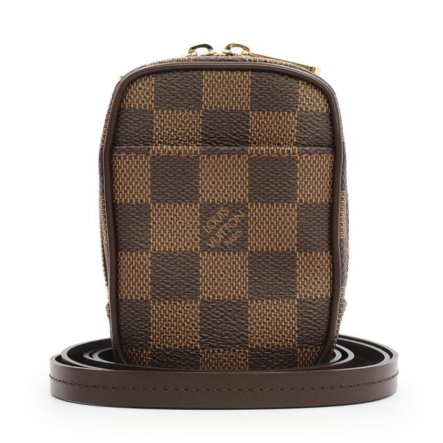 （未使用　展示品）ルイ ヴィトン LOUIS VUITTON エテュイ オカピ PM ミニ ポーチ ポシェット 小物入れ ストラップ ショルダーバッグ 斜め掛け ダミエ ブラウン ゴールド金具 N61738 箱付