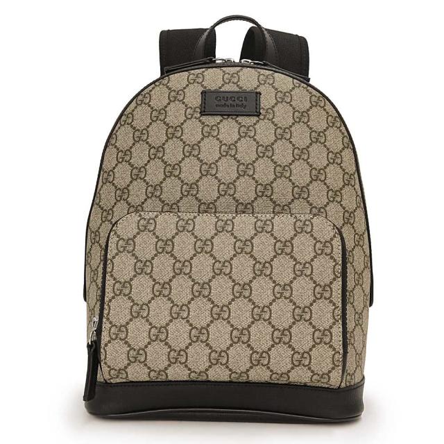 （新品・未使用品）グッチ GUCCI エデン スモール リュック デイパック バックパック レザー GGスプリームキャンバス ベージュ ブラック シルバー金具 429020