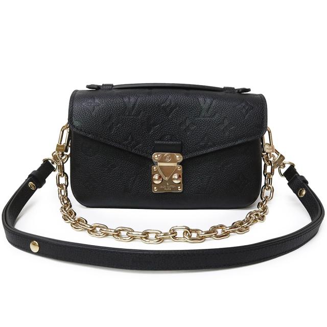 （新品・未使用品）ルイ ヴィトン LOUIS VUITTON ポシェット メティス EW 4WAY チェーン ショルダーバッグ 斜め掛け モノグラムアンプラント レザー ノワール ゴールド金具 M46595 箱付