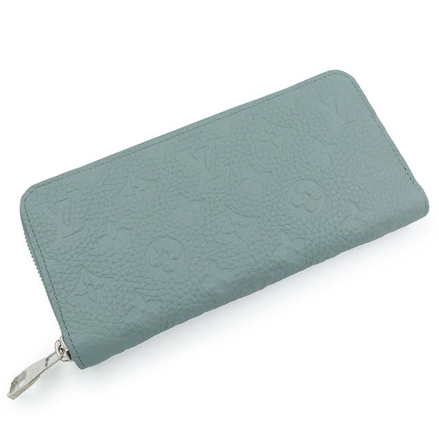 （新品・未使用品）ルイ ヴィトン LOUIS VUITTON ジッピーウォレット ホリゾンタル 日本限定 ラウンドファスナー 長財布 モノグラムトリヨン レザー ミスティレイク グレーグリーン シルバー金具 M14142 箱付