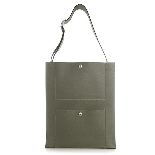 （新品・未使用品）エルメス HERMES キャブH カバッシュ 2WAY ショルダーバッグ 斜め掛け ヴォーエバーカラー レザー グリメイヤー グレー シルバー金具 W刻印