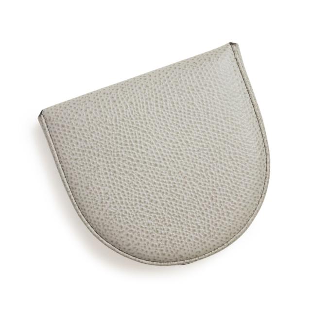 （新品・未使用品）ヴァレクストラ Valextra 馬蹄型 ケース 小銭入れ 財布 カーフスキン レザー グレー SGSR0089028L99CP99