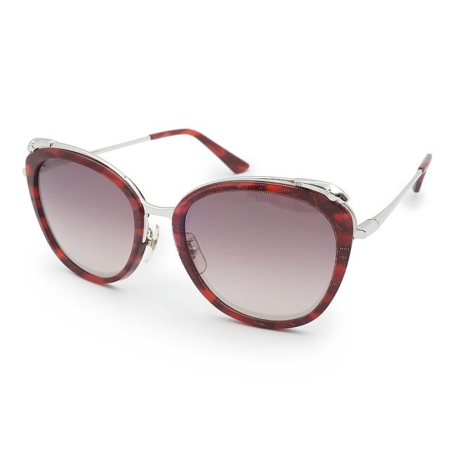 （未使用　展示品）カルティエ Cartier パンテール アジアンフィット サングラス メガネ 眼鏡 アイウェア プラスチック メタル レッド シルバー金具 CT0150SA 箱付