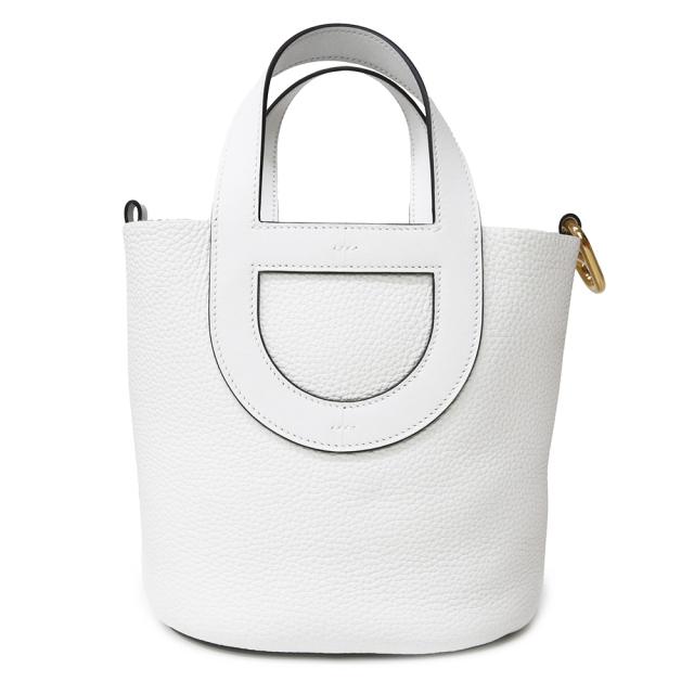 （新品・未使用品）エルメス HERMES イン ザ ループ 18 ハンドバッグ トリヨンクレマンス レザー ヴォースイフト レザー ニューホワイト  ゴールド金具 B刻印