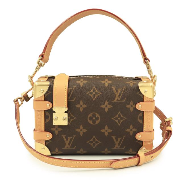 （未使用　展示品）ルイ ヴィトン LOUIS VUITTON サイドトランクPM ショルダー ハンドバッグ 2way 斜め掛け ヌメ革 レザー モノグラム ブラウン ゴールド金具 M46815