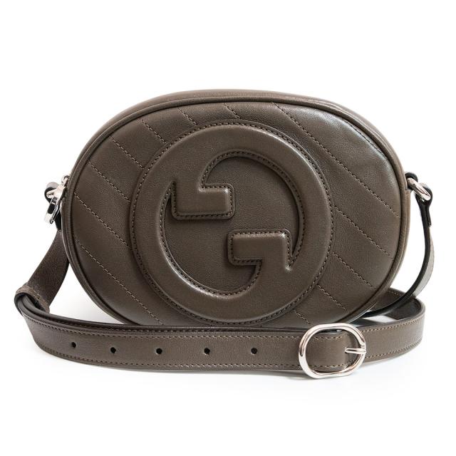 （美品）グッチ GUCCI ブロンディ ショルダーバッグ 斜め掛け カーフスキン レザー ブラウン シルバー金具 760175