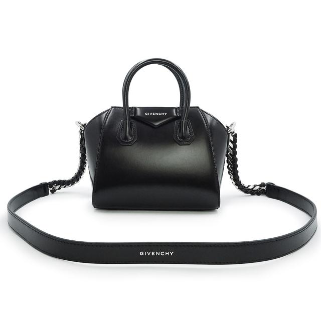 （未使用　展示品）ジバンシィ GIVENCHY アンティゴナ トイ 2WAY チェーン ショルダー ハンドバッグ 斜め掛け ボックスレザー ブラック シルバー金具 BB50ZRB1R0