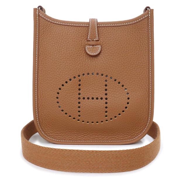 （新品・未使用品）エルメス HERMES エブリン エヴリン TPM アマゾン 16 ショルダーバッグ 斜め掛け トリヨンクレマンス レザー Gold ゴールド ブラウン シルバー金具 W刻印 箱付