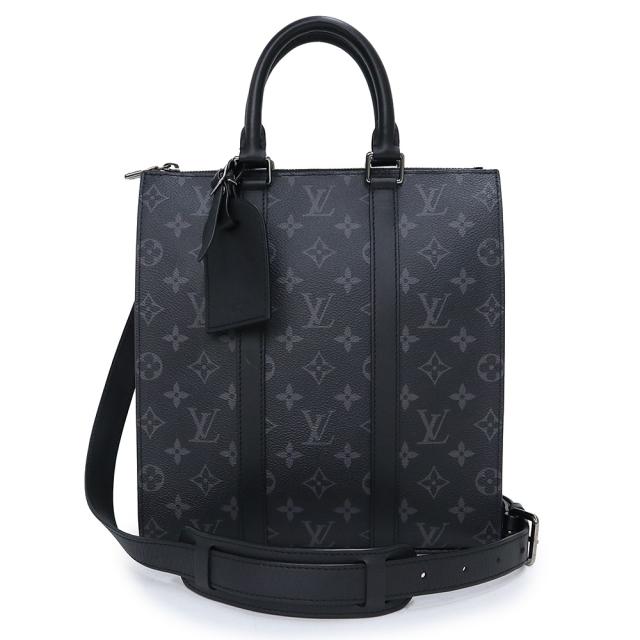（中古）ルイ ヴィトン LOUIS VUITTON サックプラ クロス 2WAY ショルダー ハンドバッグ 斜め掛け モノグラムエクリプス ブラック シルバー金具 M46098