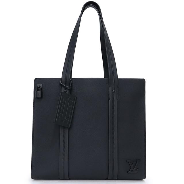 （未使用　展示品）ルイ ヴィトン LOUIS VUITTON LV アエログラム テイクオフ トートバッグ  グレインカーフ レザー ノワール ブラック ブラック金具 M57308