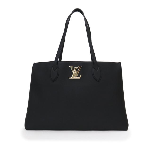（未使用　展示品）ルイ ヴィトン LOUIS VUITTON ロックミー ショッパー トートバッグ グレインレザー ノワール ブラック ゴールド金具 M57345
