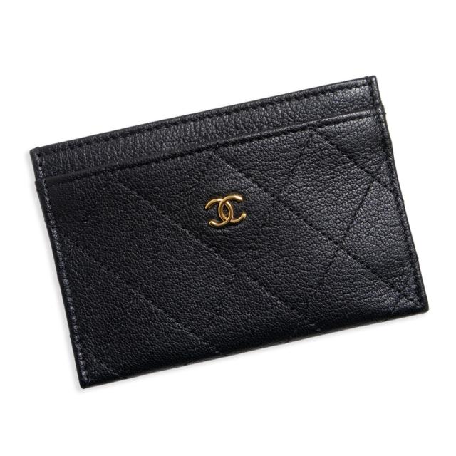 （新品・未使用品）シャネル CHANEL マトラッセ カードケース 名刺入れ 定期入れ パスケース カーフスキン レザー ブラック ゴールド金具 AP4916 箱付