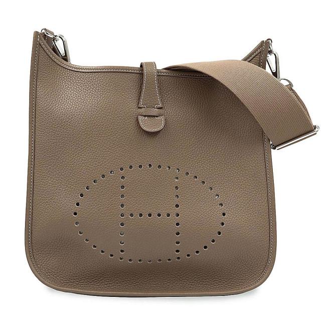 （未使用　展示品）エルメス HERMES エブリン エヴリン 3 トロワ PM 29 ショルダーバッグ 斜め掛け トリヨンクレマンス レザー Etoupe エトゥープ エトープ ブラウン シルバー金具 Z刻印 箱付