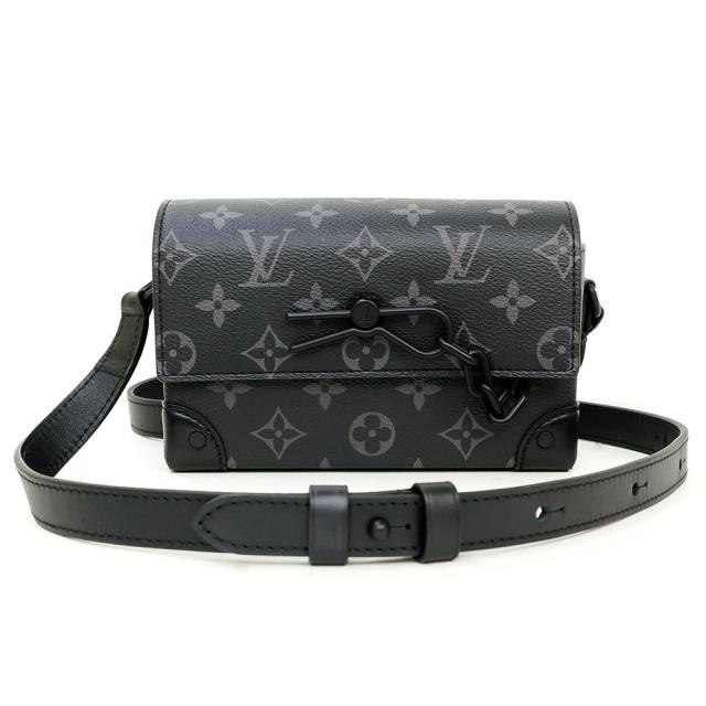 （未使用　展示品）ルイ ヴィトン LOUIS VUITTON スティーマー ウェアラブル ウォレット ショルダーバッグ 斜め掛け モノグラム エクリプス ブラック ブラック金具 M81783 箱付