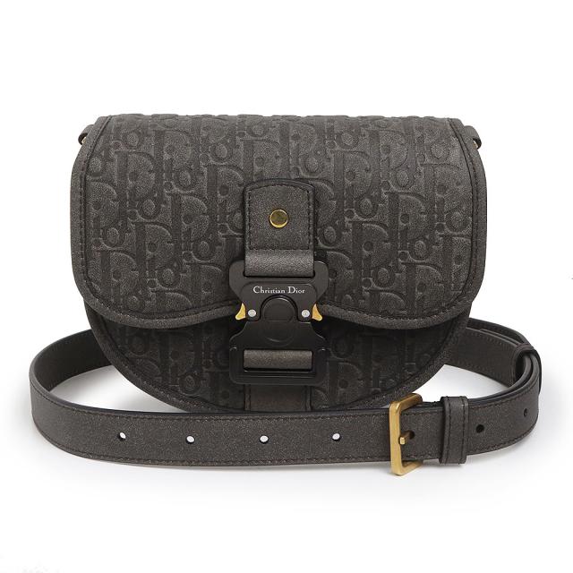（未使用　展示品）クリスチャンディオール Christian Dior DIOR TEARS ディオール ティアーズ ギャロップ ミニ ショルダーバッグ 斜め掛け カーフスキン レザー ムートン ブラウン グレー アンティークゴールド金具 1ADPO033MAE