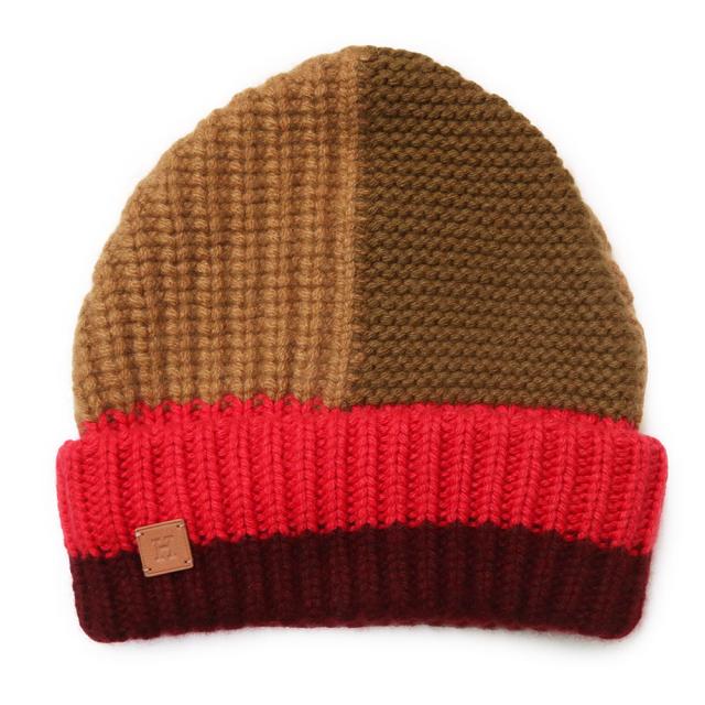 （新品・未使用品）エルメス HERMES デトロイト ニット帽 帽子 ニットキャップ カシミヤ 100％ Mサイズ ベージュ ボルドー 箱付