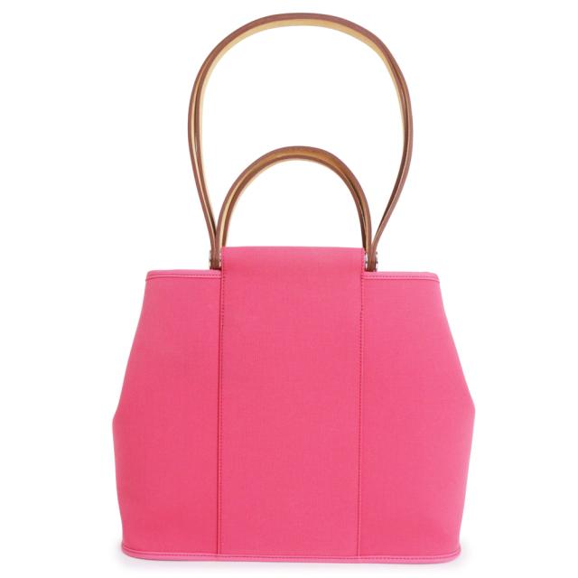 （美品）エルメス HERMES サックカバック PM 32 エラン ショルダー ハンドバッグ トワルオフィシエ キャンバス ヴァッシュハンター レザー ローズ ティリアン ピンク シルバー金具 □P刻印