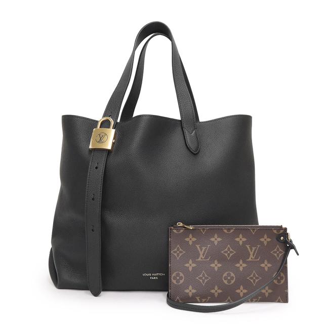 （新品・未使用品）ルイ ヴィトン LOUIS VUITTON ロウキー カバ MM トートバッグ グレインカーフレザー ノワール ゴールド金具 M25341 箱付