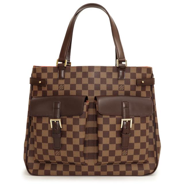 （中古）ルイ ヴィトン LOUIS VUITTON ユゼス トートバッグ ダミエ ブラウン ゴールド金具 N51128