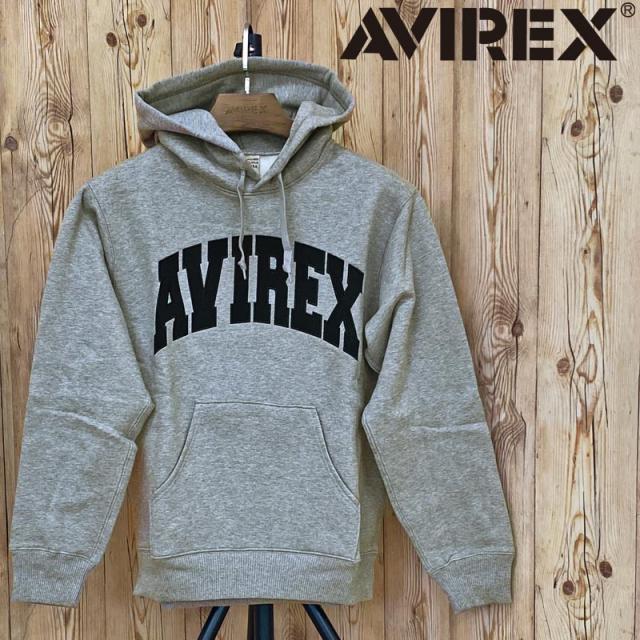 送料無料 AVIREX アビレックス リニューアル パーカー 裏起毛 スウェット ロゴ刺繍 長袖 プルパーカー プルオーバー メンズブランド アヴィレックス アメカジ