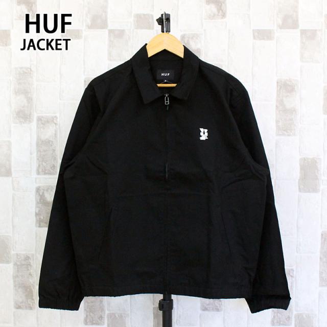 送料無料 ハフ HUF SET メガブラスト ショップジャケット MEGABLAST SHOP JACKET JK00470 コットン ツイル 長袖 ストリート スケーター ブランド メンズ トップス アウター ブラック 黒