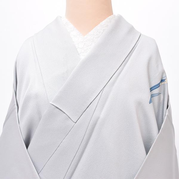 Prices down2】【中古品】仕立て上がり 訪問着「アイスグレー 鈴蘭」袷