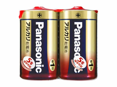 【送料無料】Panasonic(パナソニック) アルカリ乾電池 単一型（1.5V）2本組 LR20XJ/2SE 1ケース50パック（100本）