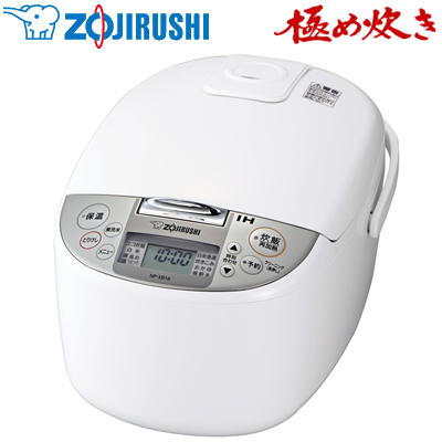 【送料無料】象印 1升炊き 炊飯器 IH炊飯ジャー 極め炊き 黒まる厚釜 NP-XB18-WA ホワイト