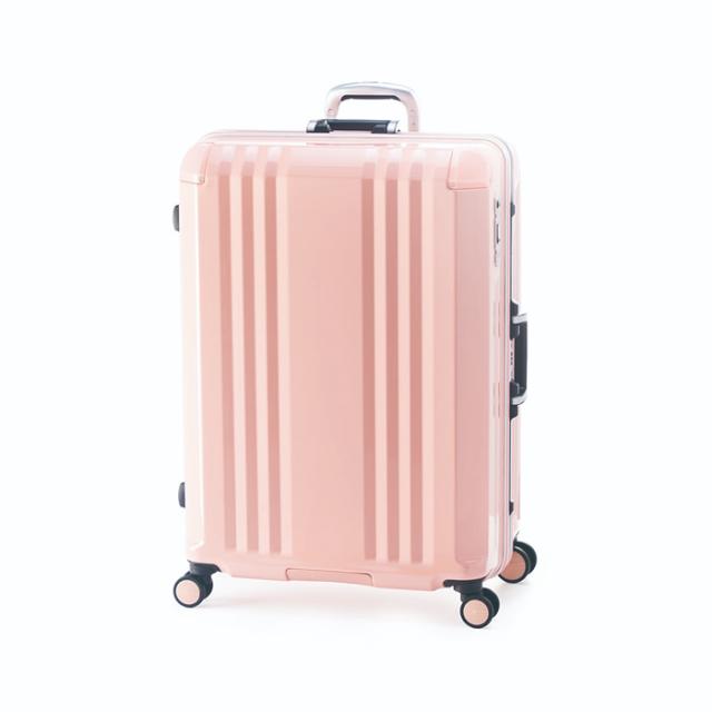 A.L.I ハードキャリーケース デカかるEdge FRAME 8〜10泊 96L ALI-070R-28-CPK コーラルピンク フレームタイプ アジア・ラゲージ スーツケース 手荷物預け無料サイズ ホイールロックスイッチ 静音キャスター