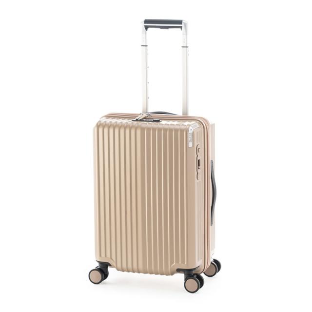A.L.I ハードキャリーケース Solid Knight ソリッドナイト 3〜4泊 38L〜45L ALI-075-18W-MCP マットシャンパン アジア・ラゲージ スーツケース 機内持ち込み可能サイズ 拡張機能搭載 前輪ストッパー 10年保証
