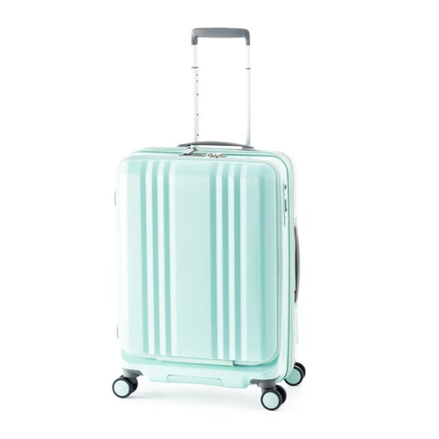 A.L.I ハードキャリーケース デカかるEdge Front Open 5〜7泊 55L+10L ALI-077-22FW-SMNT スモークミント アジア・ラゲージ スーツケース 手荷物預け無料サイズ 拡張機能搭載 フロントオープンタイプ