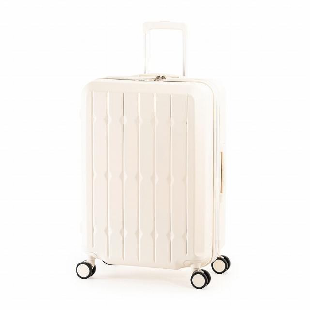 A.L.I ハードキャリーケース DrinkHolder and Suspension 4〜6泊 66L＋10L ALI-6030SD-24W-VN バニラ アジア・ラゲージ スーツケース ジッパータイプ ドリンクホルダー付き 拡張ファスナー機能