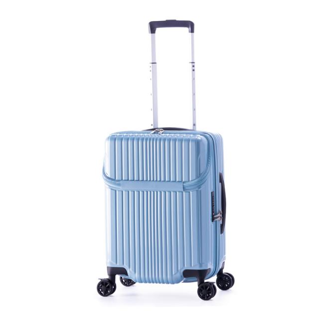 A.L.I ハードキャリーケース FILPake フィルパケ TopOpen 3〜4泊 39L ALI-6060TP-18-ASAQ アッシュアクア アジア・ラゲージ スーツケース 機内持ち込みサイズ トップオープンタイプ 前輪ストッパー