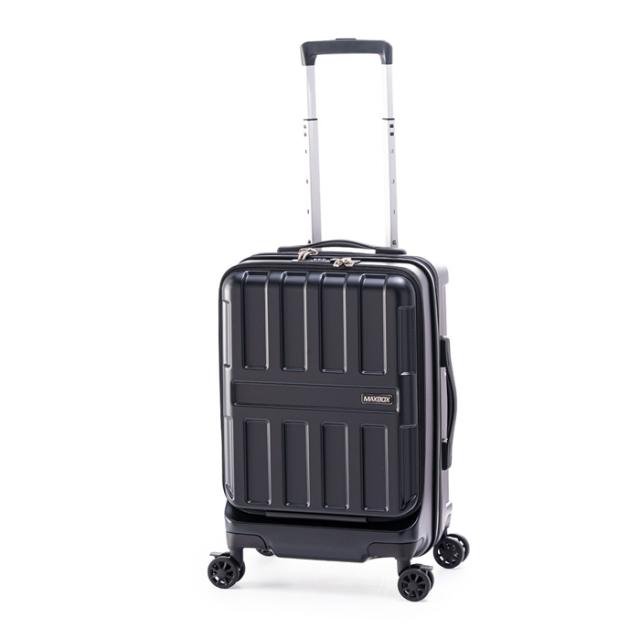 A.L.I ハードキャリーケース MAXBOX FrontOpen 3〜4泊 36L ALI-8511-18-MBK マットブラック アジア・ラゲージ スーツケース 機内持ち込みサイズ フロントオープンタイプ 15インチPC収納